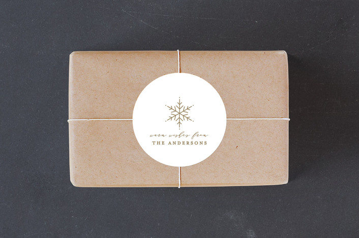 Snowflake Scatter Custom Stickers by curiouszhi | Minted