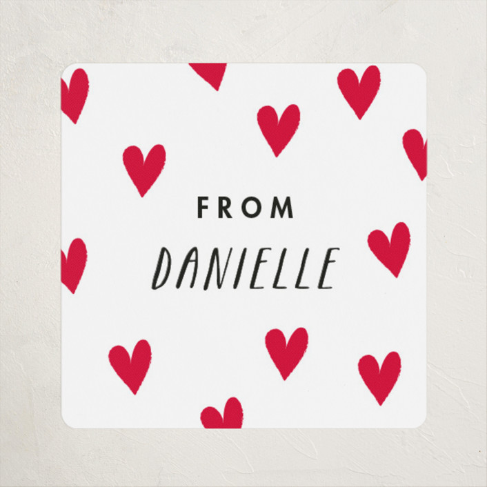 Scattered Hearts Custom Stickers by Stacey Meacham | Minted