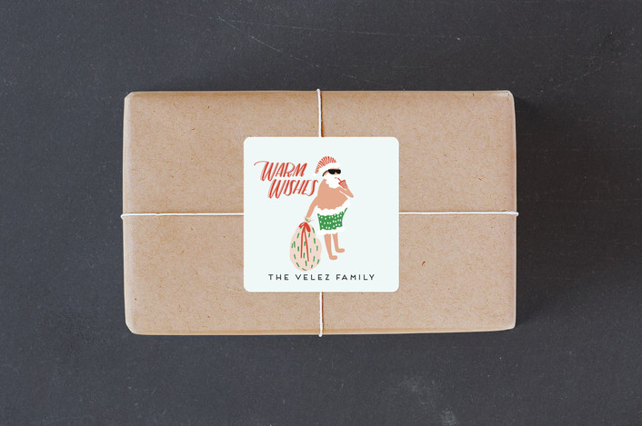 Warm Weather Holiday Custom Stickers by Jami Gallaway | Minted