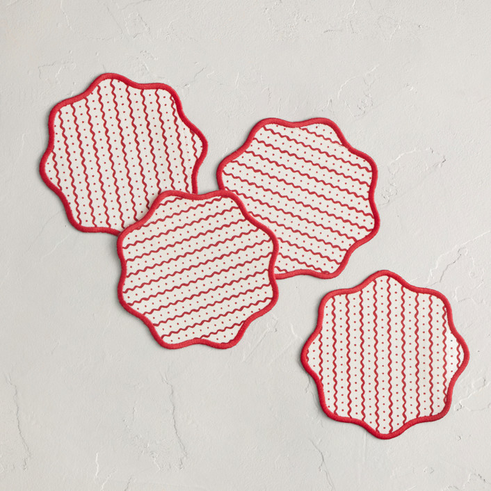 Painted Ric Rac Coasters by Rochelle Renee | Minted
