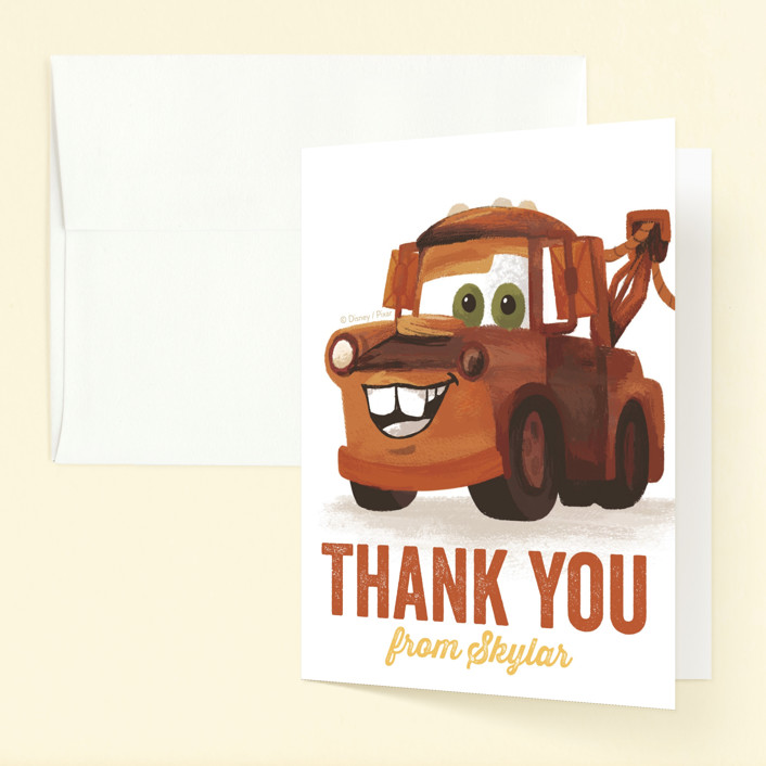 Disney and Pixar's Tow-riffic Mater Children's Birthday Party Thank You ...