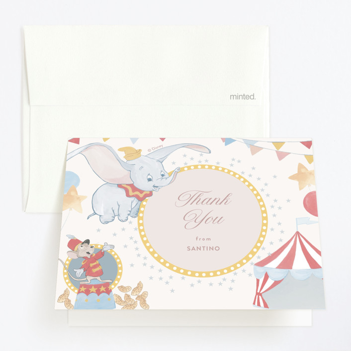 Disney's Dumbo Children's Birthday Party Thank You Cards by Teju Reval ...