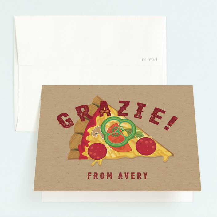 Pizza Pie Party Children's Birthday Party Thank You Cards by Paper Sun ...