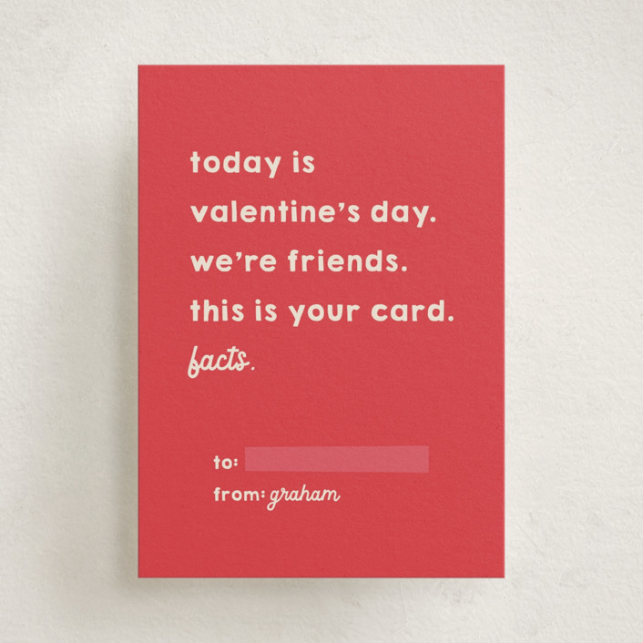 Facts Classroom Valentine's Day Cards by Alexandra Cohn | Minted