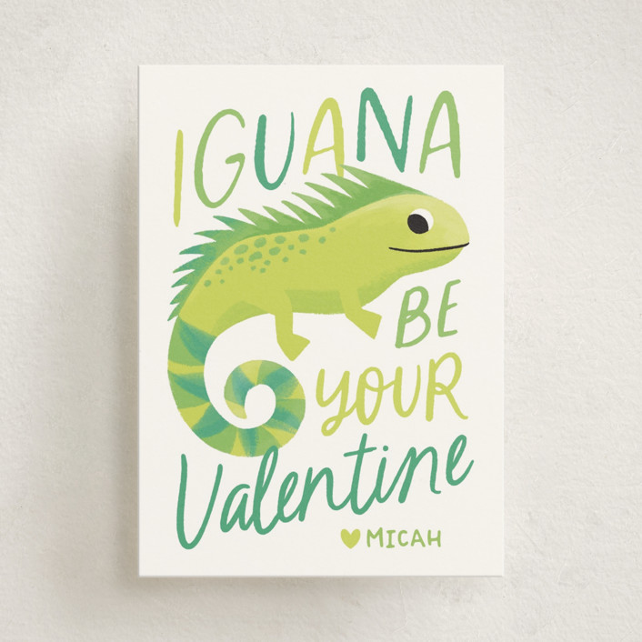 Iguana Love Classroom Valentine's Day Cards by Jessie Steury | Minted