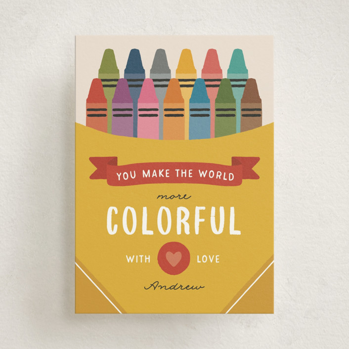 Crayon Box Classroom Valentine's Day Cards by Michelle Taylor | Minted