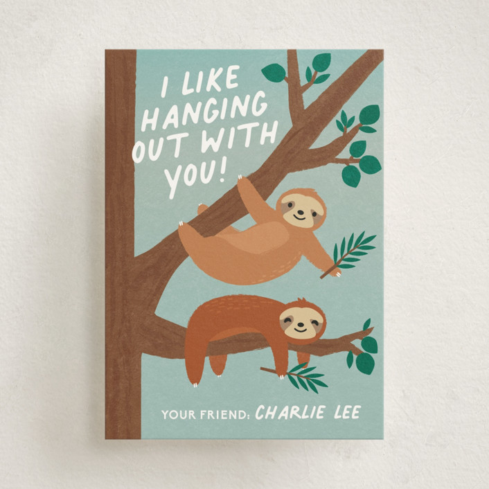 Hanging Out Classroom Valentine's Day Cards by Jennifer Lew | Minted