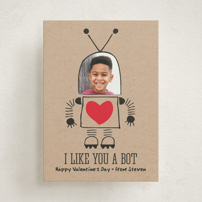I Like You A Bot Classroom Valentine's Day Cards by Jen Owens | Minted