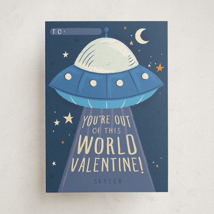 Out of this World Foil-Pressed Classroom Valentine's Day Cards by ...