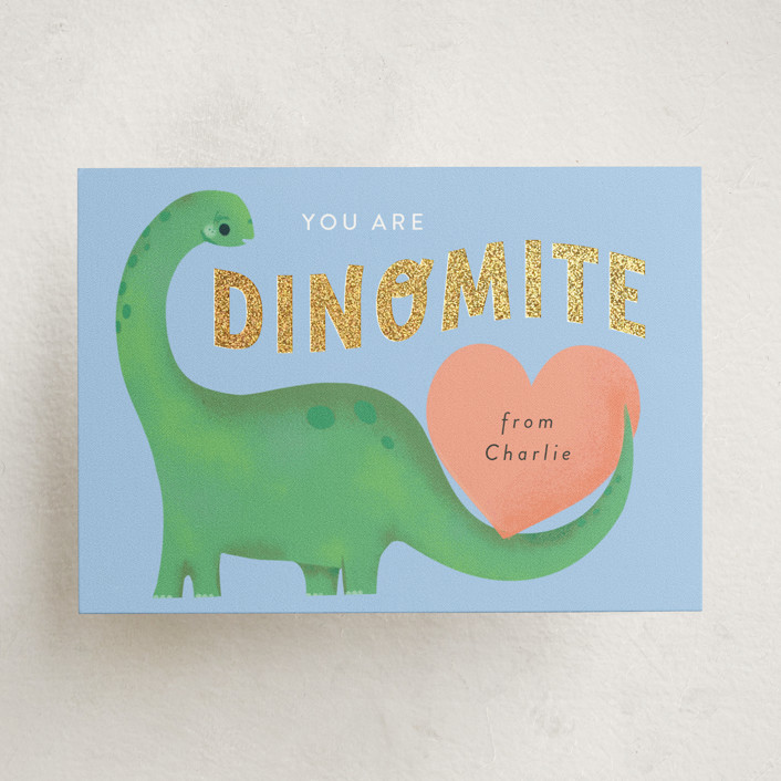 Dinomite Foil-Pressed Classroom Valentine's Day Cards by Itsy Belle ...