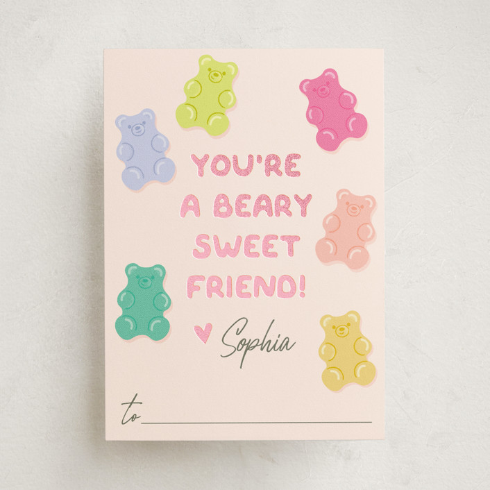beary sweet Foil-Pressed Classroom Valentine's Day Cards by Karidy ...