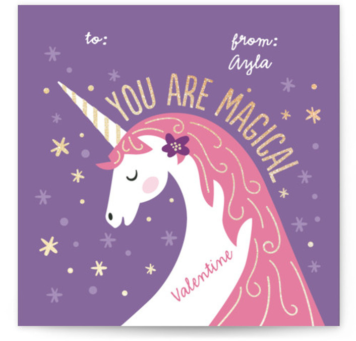 Magical Valentine Foil Valentine Cards by Jana Volfova | Minted