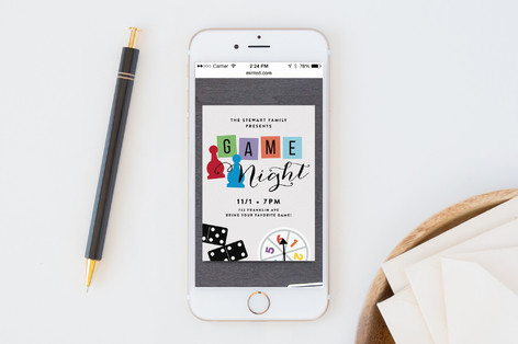 Game Night Get-Together Sport and Event Online Inv... | Minted