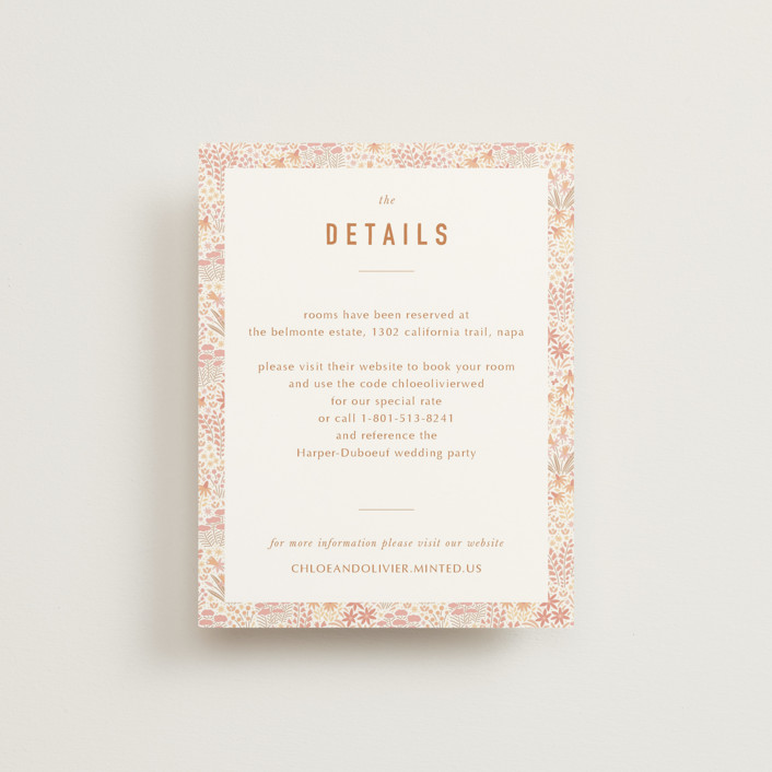 Floral Border Direction Cards by Pippa Shaw | Minted