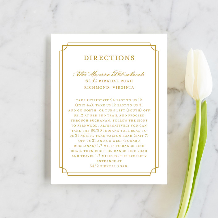 Luxe Border Direction Cards by Sarah Brown | Minted