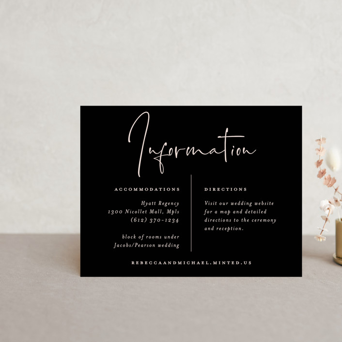 Eternity Script Direction Cards by Michelle Taylor | Minted