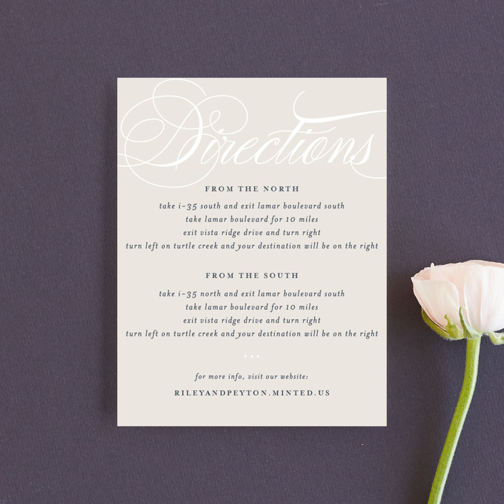 Fresh Monogram Direction Cards by Lauren Chism | Minted