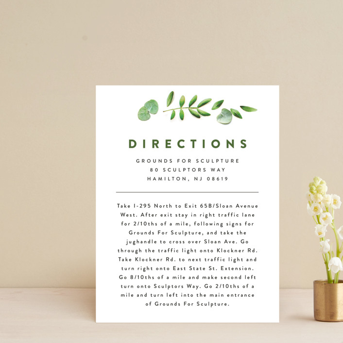 Leaf Arc Direction Cards by Ariel Rutland | Minted