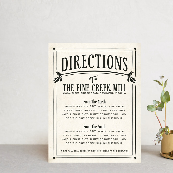 Inked Direction Cards by GeekInk Design | Minted