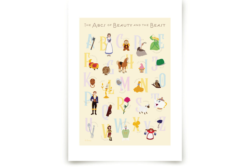 The ABCs of Disney's Beauty and the Beast Disney Art Prints by Christie ...