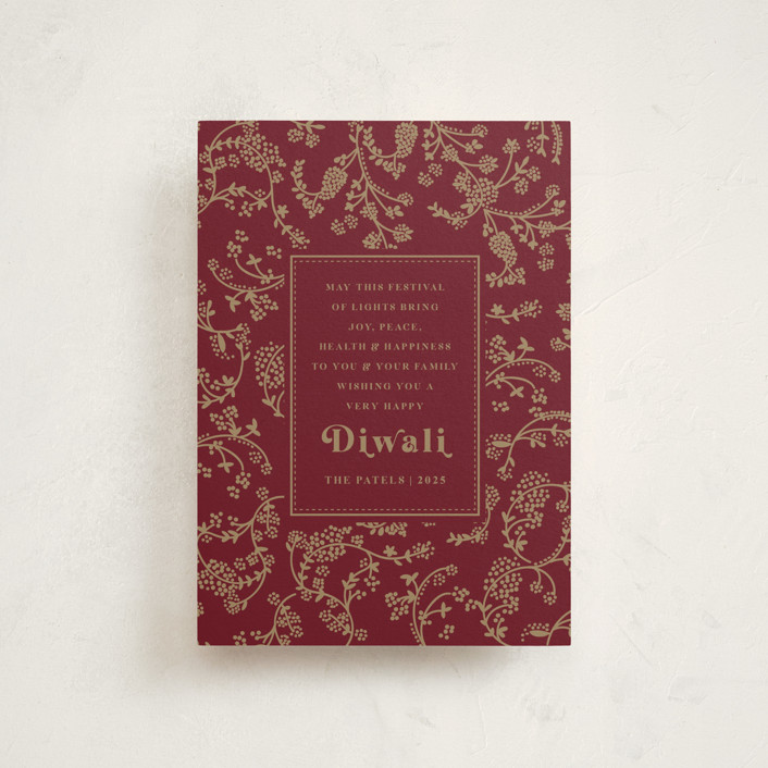 Ornate Wishes Diwali Postcards by Teju Reval | Minted