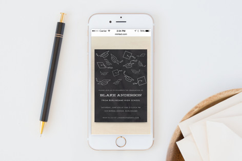 Hats Off To The Grad Graduation Online Invitations... | Minted