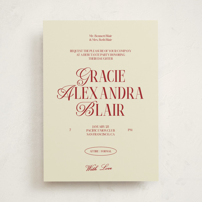 The Debut Season Debutante Party Invitations by Helena Vitto | Minted