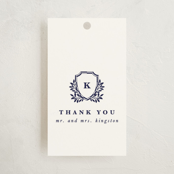 Classic Crest Debutante Party Favor Tags by Charter Oaks Creative | Minted