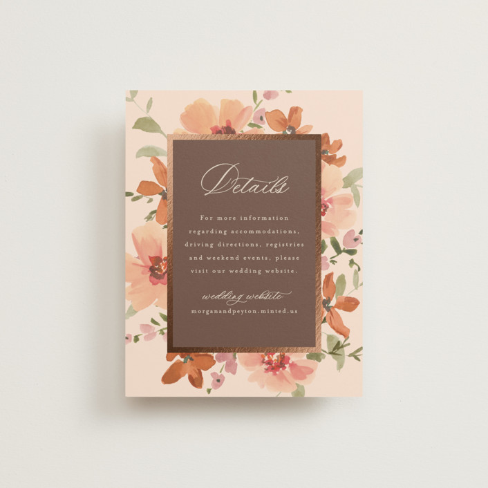 Jardin Foil-Pressed Direction Cards by Everett Paper Goods | Minted