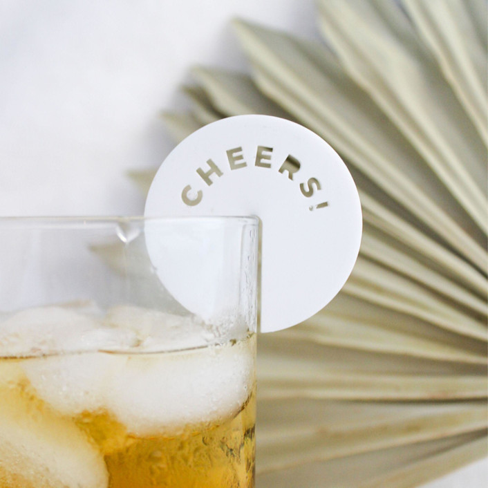 Cheers Acrylic Drink Marker, Pack of 10 Drink Tags and Charms by Haven ...