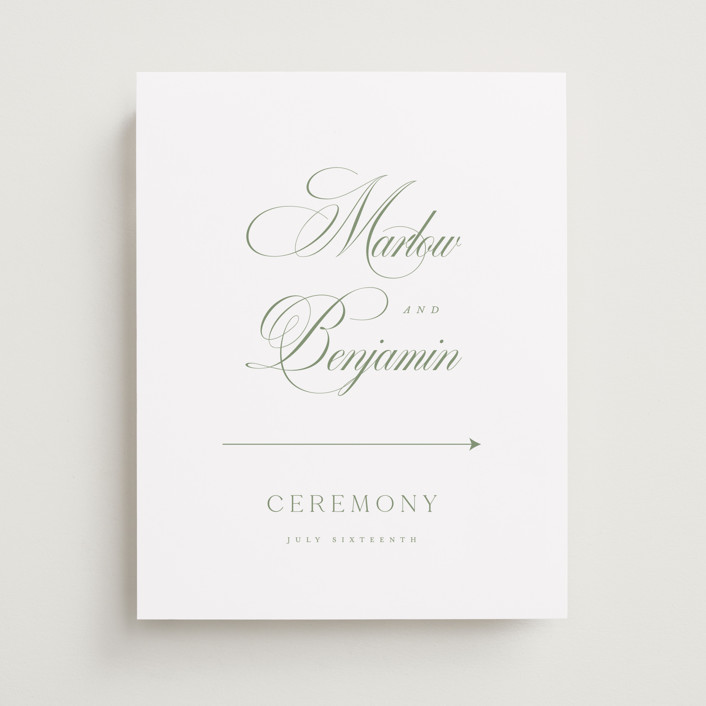Chic Script Direction Signs by Kelly Schmidt | Minted