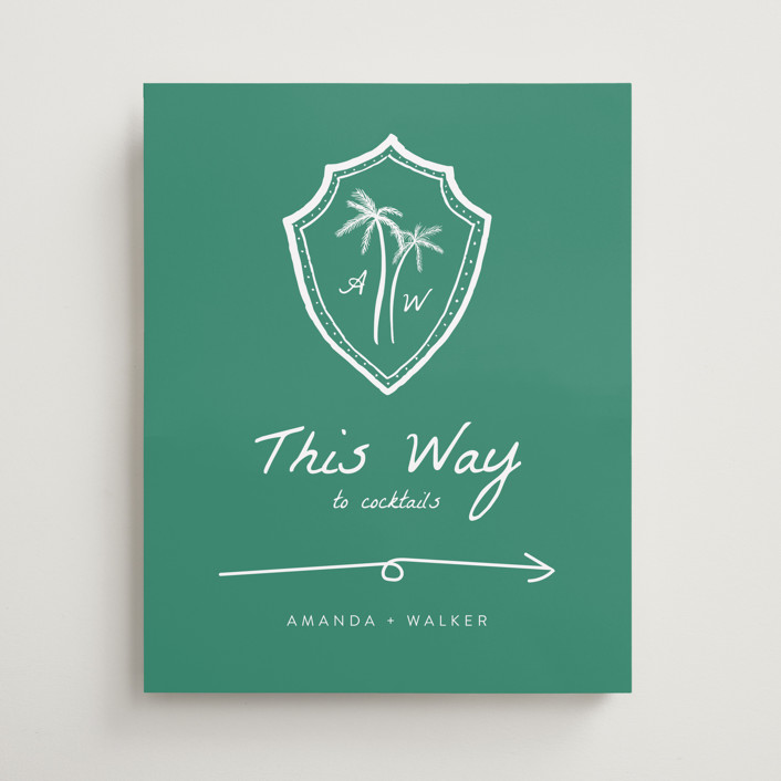 Palm Tree Crest Direction Signs by Erika Firm | Minted