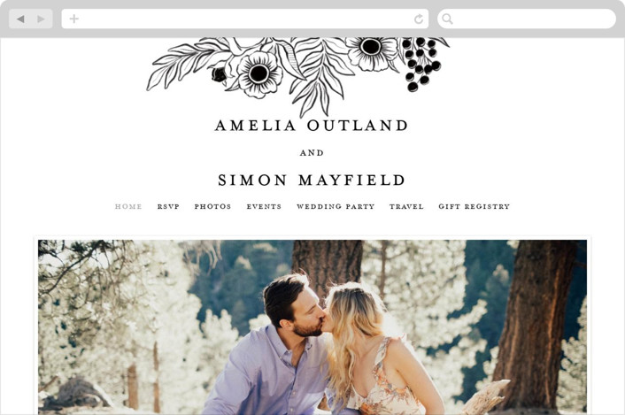 Elemental Wedding Website by Snow and Ivy | Minted