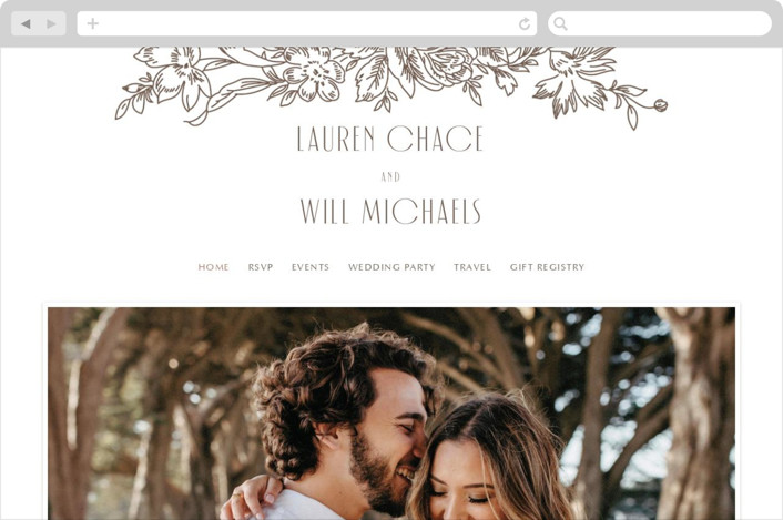 Vintage Arch Wedding Website by Stellax Creative | Minted