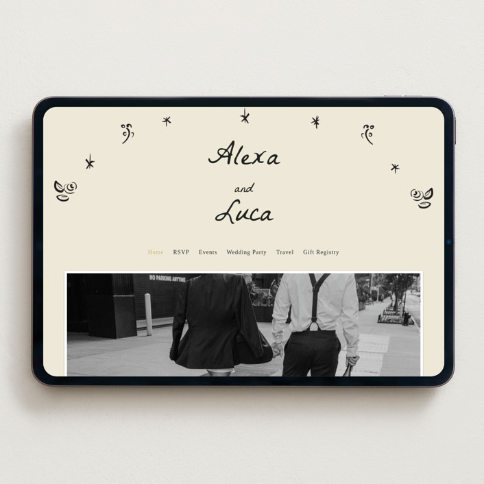 Roses Wedding Website by Ani Somi | Minted