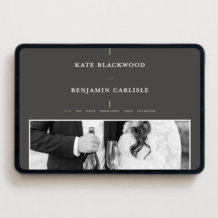 Formal lines Wedding Website by Erica Krystek | Minted