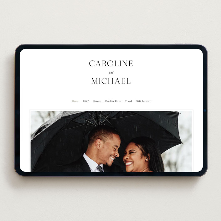 Framed Monogram Wedding Website by Kelly Schmidt | Minted