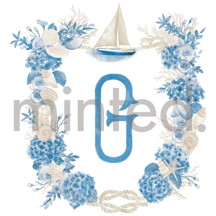 Nantucket Crest (add-on) Design Element by Jenna Holcomb | Minted