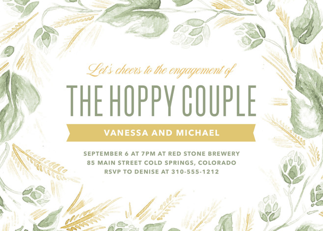 Hoppy Couple Engagement Party Invitations by Laura Moyer | Minted