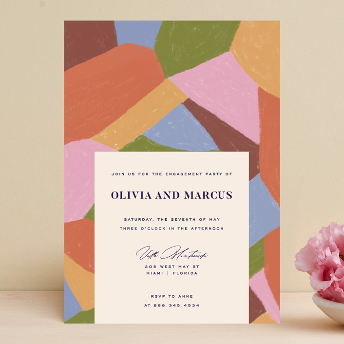 Colorful Moment Engagement Party Invitations by Pati Cascino | Minted