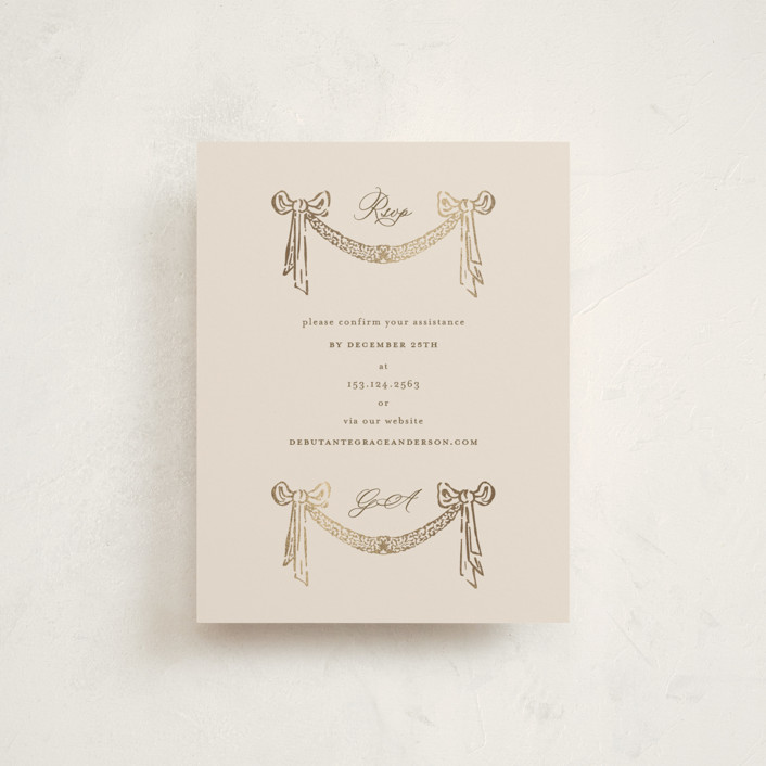 Chandelier Foil-Pressed Debutante Party Enclosure Cards by Claudia ...