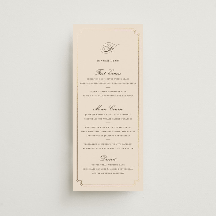 lussekatter Foil-Pressed Long Menus by chocomocacino | Minted