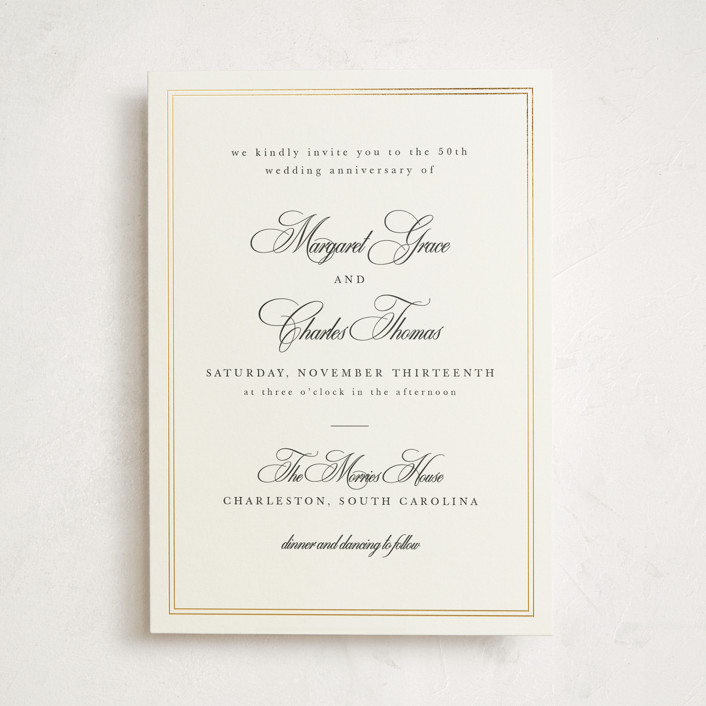 Traditionalist Foil-pressed Party Invitation by Sarah Brown | Minted