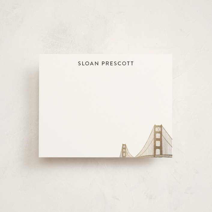 Golden Gate Bridge Foil-Pressed Stationery by Hooray Creative | Minted