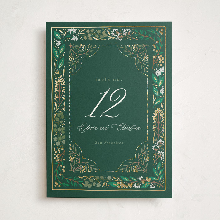 Illuminated Storybook Foil-Pressed Party Table Numbers by Alethea and ...