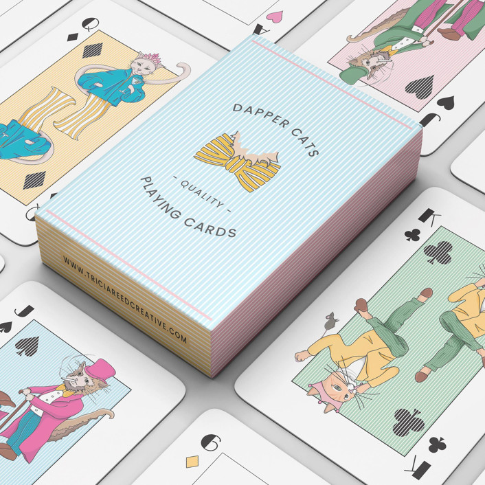 Dapper Cats Playing Cards, Poker-Sized Playing Card Deck Games by ...