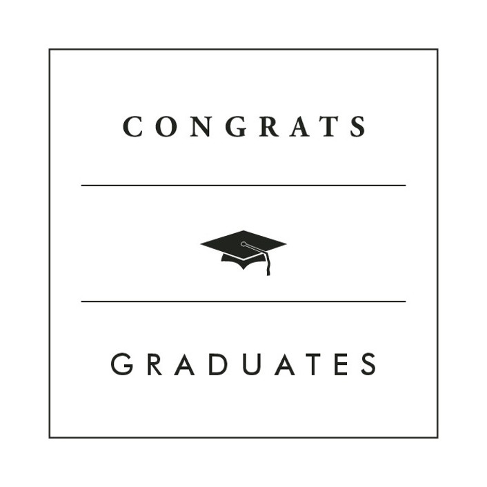 Fine Lines Graduation Stickers by 2birdstone | Minted