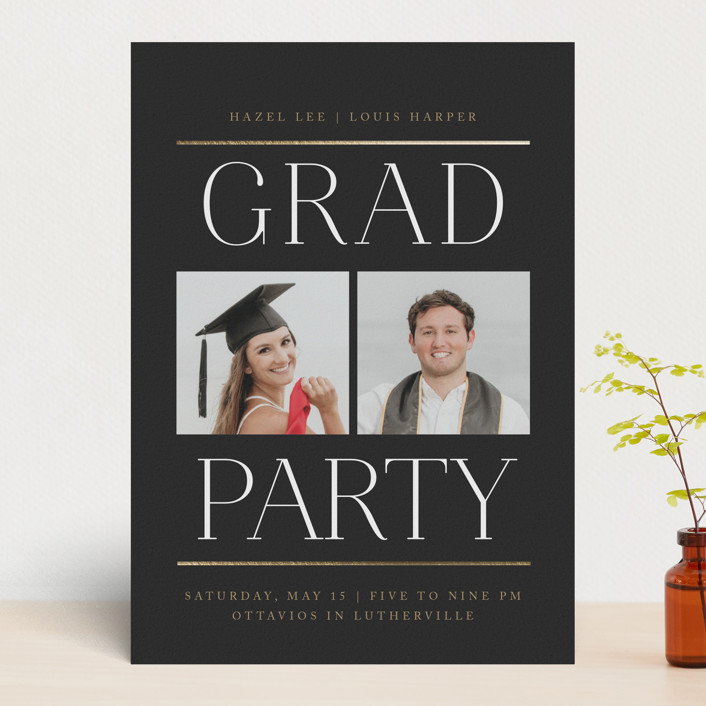 Double Take Foil-Pressed Graduation Party Invitations by Erin L. Wilson ...