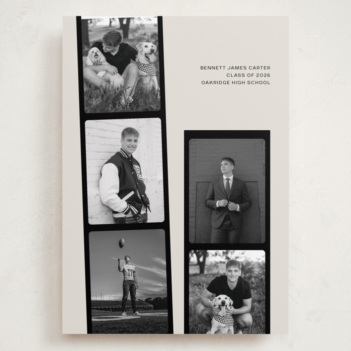 Highlight Reel Grand Graduation Announcements by taylorVdesign | Minted