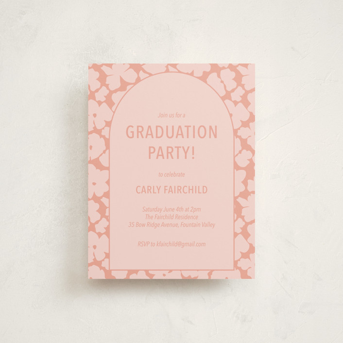 Pink Graduation Announcement Graduation Insert Cards by Aubrey ...